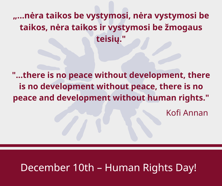 December 10th – Human Rights Day | Vilnius University Faculty of Law