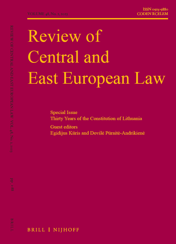 Publication commemorating the 30th anniversary of the Constitution of the Republic of Lithuania ...