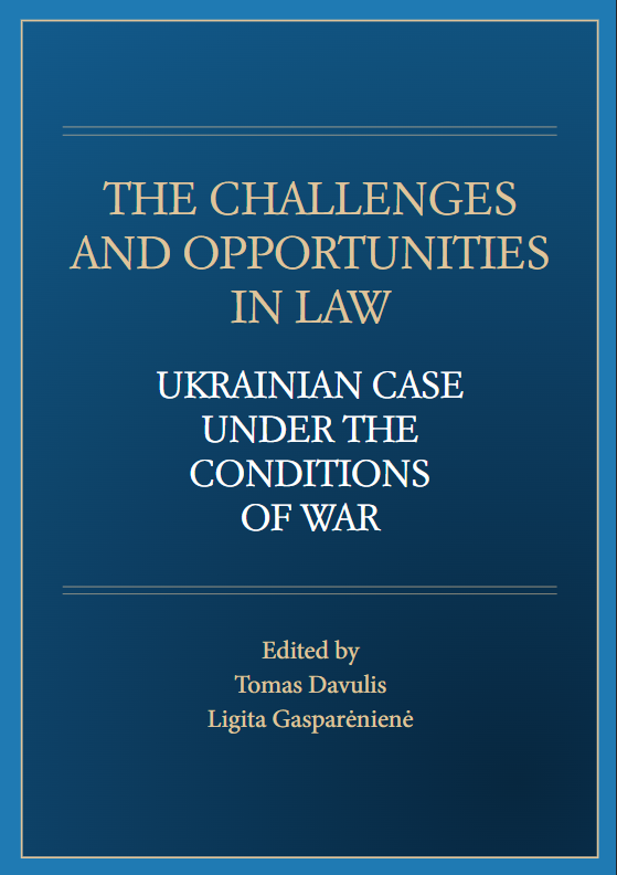 Leidinys „The Challenges and Opportunities in Law: Ukrainian Case under ...