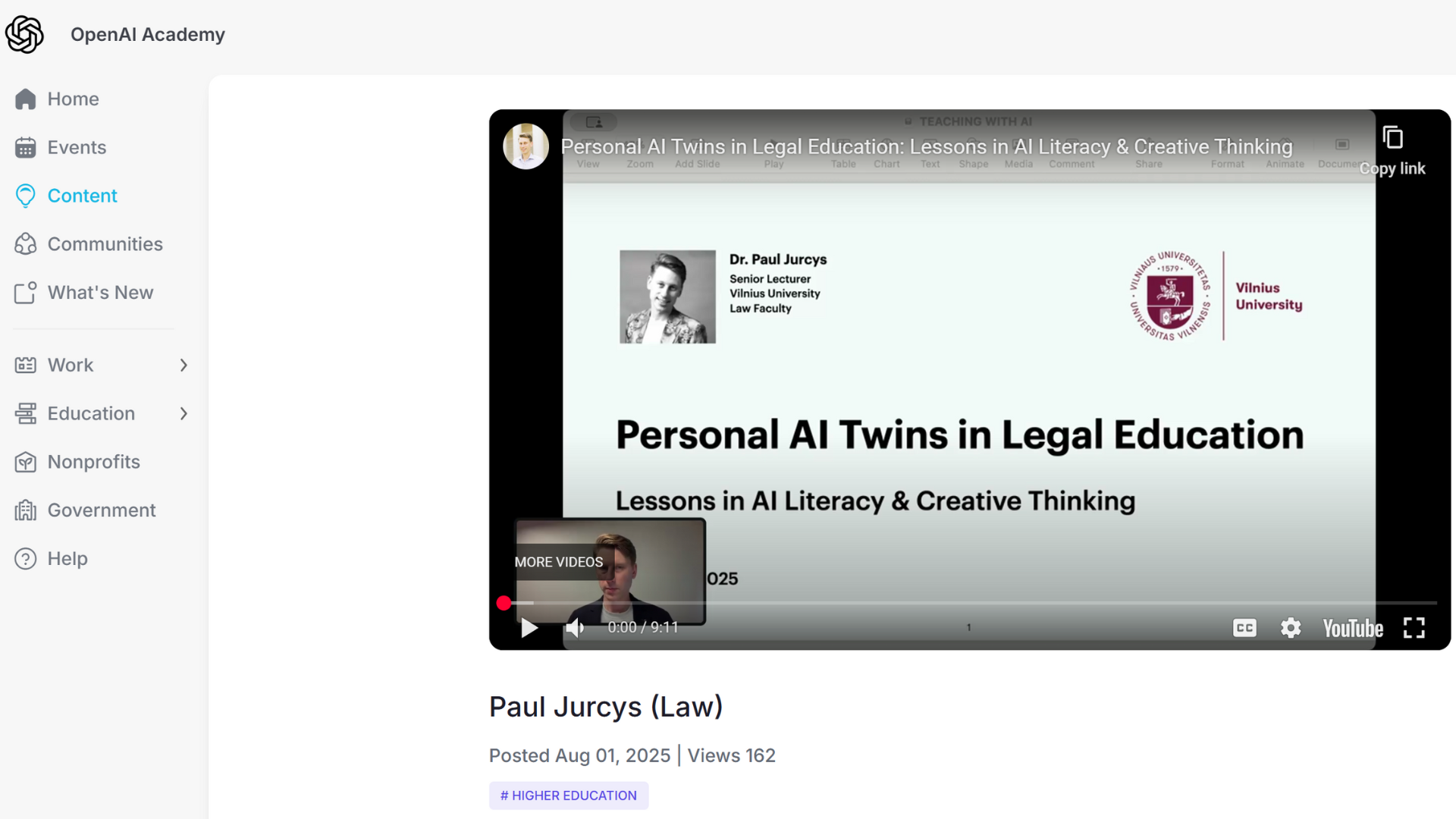 Law Faculty‘s Lecturers‘ AI Twins – Among OpenAI Academy Best Practice Examples | Vilnius ...